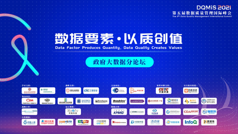 DQMIS 2021：政府大数据分论坛